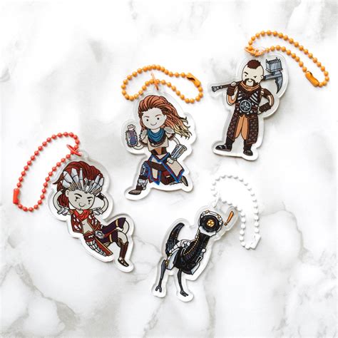 Horizon Zero Dawn HZD Acrylic Keychains Aloy Erend Nil Etsy