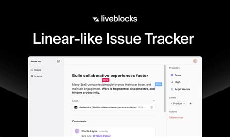 Liveblocks Linear Like Issue Tracker