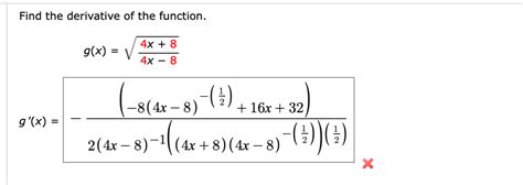 Solved Find The Derivative Of The Function Chegg