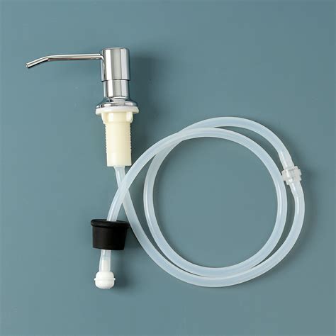 싱크대세제펌프 매립형 호스연결디스펜서 1m실버 382 티몬