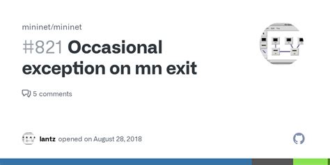 occasional exception on mn exit · issue 821 · mininet mininet · github