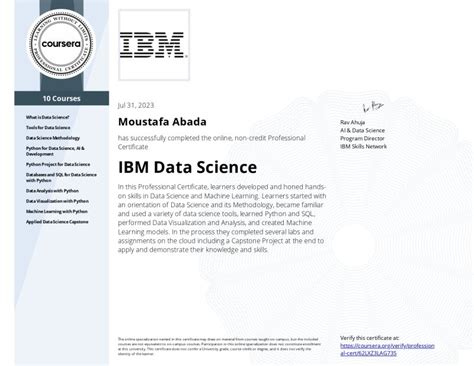 Moustafa Abada On Linkedin Ibm Datascience Professionalcertificate