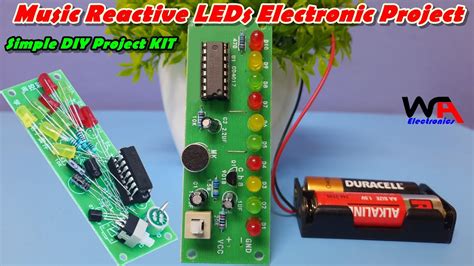 diy music reactive leds chaser light circuit electronic project kit