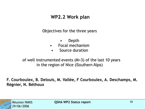 Ppt Wp2 Source Characterization And Determination Of Earthquake Scenarios Powerpoint