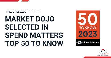 Market Dojo Selected In Spend Matters Top To Know Market Dojo
