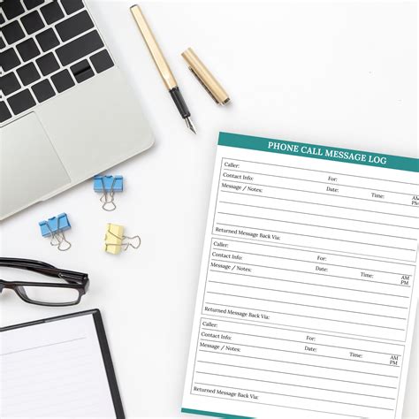 Phone Call Message Log Missed Call Log Phone Call Tracker Phone