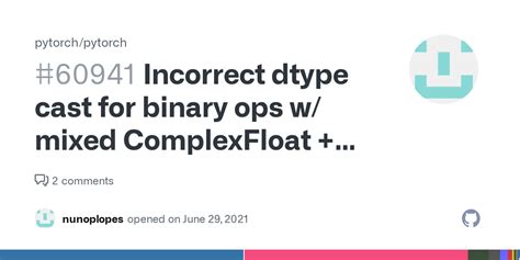 Incorrect Dtype Cast For Binary Ops W Mixed Complexfloat Double Operands · Issue 60941