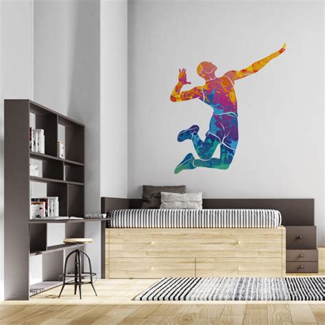 Sticker Volleyball Multicolor Stickers Sports Stickerdeco Fr
