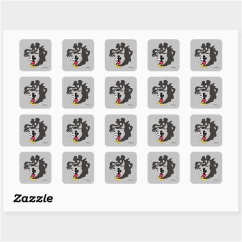 Spooky Halloween Mickey Mouse Square Sticker Zazzle