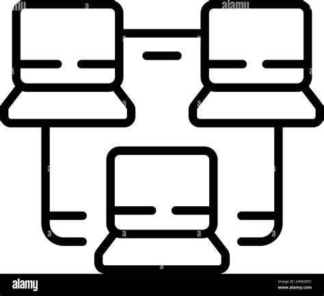 Workflow Network Icon Outline Vector Work Process Business Gear Stock Vector Image And Art Alamy