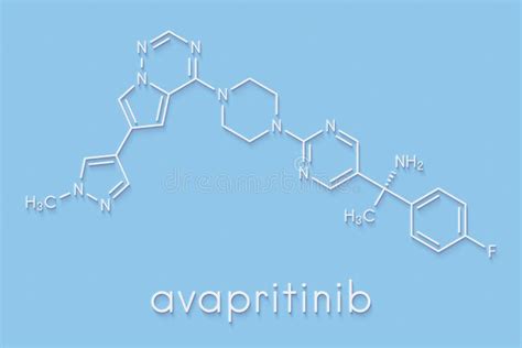 Avapritinib Cancer Drug Molecule Skeletal Formula Stock Illustration Illustration Of Drug