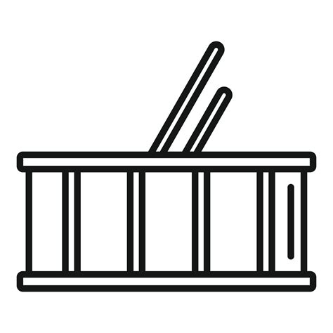 Old Drum Icon Outline Vector Music Instrument 14986027 Vector Art At