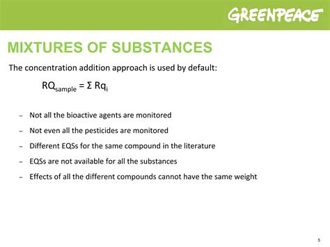 Risk Assessment Of Chemical Mixtures Ppt