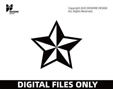Nautical Star Svg Files Nautical Star Cut Files Nautical Star