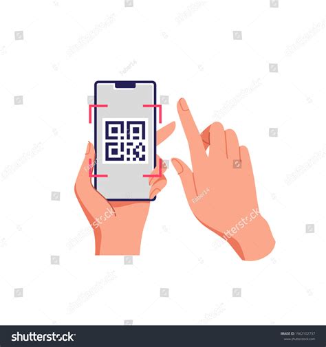 Scanning Qr Code Mobile Smartphone Vector Stock Vector Royalty Free Shutterstock