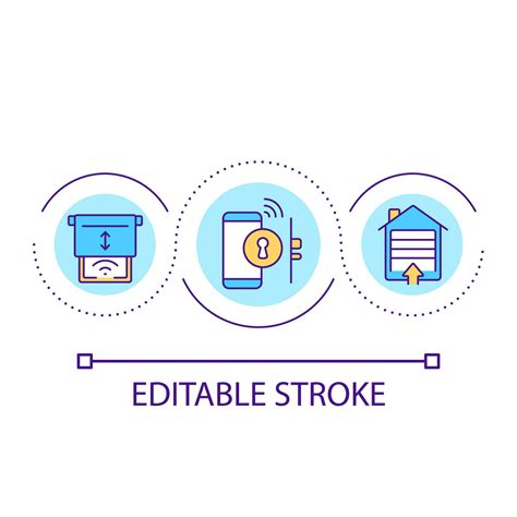 Distance House Management Loop Concept Icon Remote Regulation Security System Smart Home