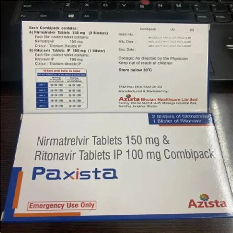 Nirmatrelvir 150 Mg And Ritonavir 100 Mg Combipack At ₹ 9900 Box Nirmatrelvir And Ritonavir