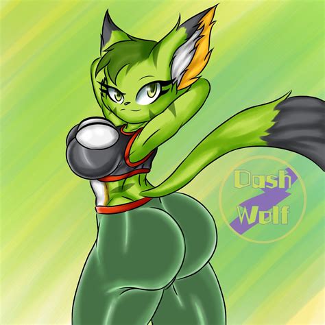 Rule 34 Anthro Arms Behind Head Big Ass Big Breasts Carol Tea Dash