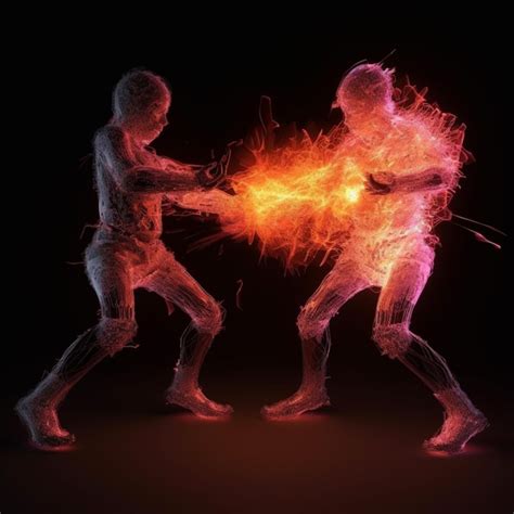 Premium Ai Image Two People Are Fighting With Each Other With A