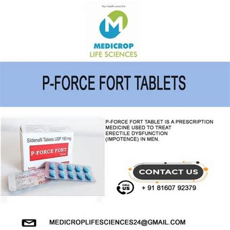 P Force Tablets at ₹ 200/stripe | ED Drugs in Surat | ID: 2854472903333