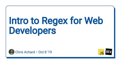 Intro To Regex For Web Developers Rwebdev