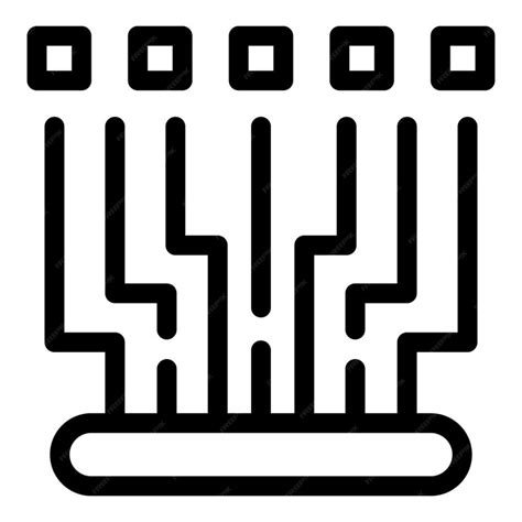 Premium Vector Data Stream Processing System Connecting Multiple Sources Icon