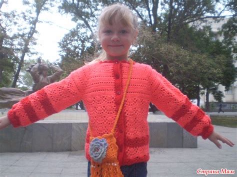 Кофта дочке на прохладную погоду Вязание Страна Мам