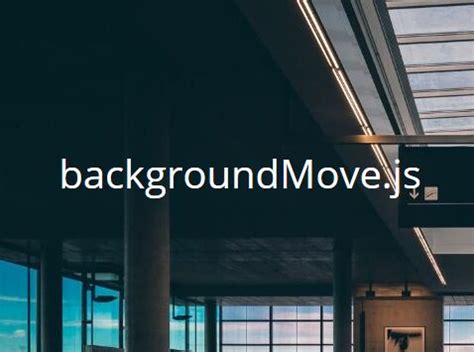 Interactive Moving Background Plugin With Jquery Backgroundmove Js