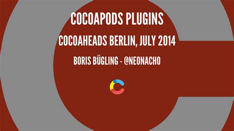 Cocoapods Plugins Speaker Deck