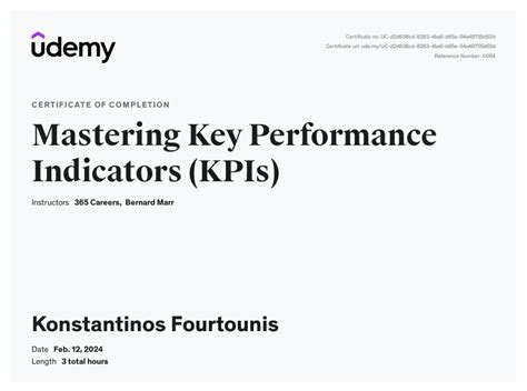 Konstantinos Fourtounis On Linkedin Performance Kpis Udemy