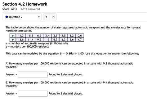 Solved Section 4 2 Homework Score 6 126 12 Answered The