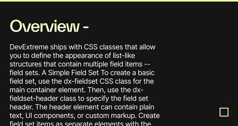 Overview Devextreme Field Set Codesandbox