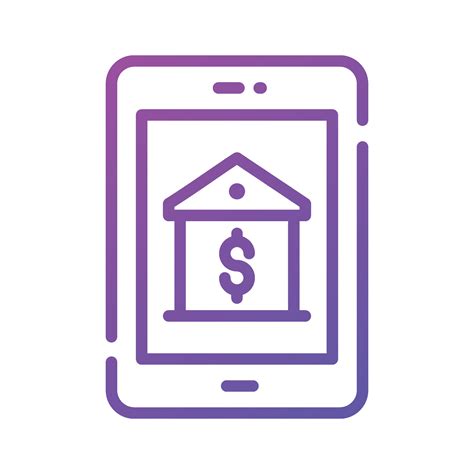 Bank Inside Mobile Denoting Concept Icon Of Banking App Ready For Premium Use 26785677 Vector