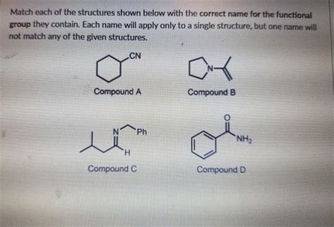 Solved Match Each Of The Structures Shown Below With The Chegg Com
