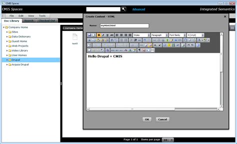 Drupal Cmis Alfresco Cmis Spaces Flexair Ecm Bi And Ai Semantic Tech