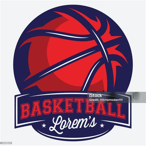 농구 공 배지템플릿 빨간색과 파란색 색상과 음영 스포츠의 주제에 벡터 편집 색상 그림 명함 웹사이트용 요소 농구 팀 스포츠에