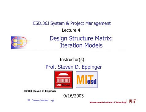 pdf design structure matrix iteration models · lecture 4 design structure matrix iteration