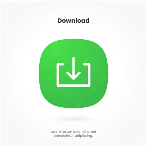 Значок кнопки загрузки 3d загрузить значок нижний боковой символ со