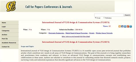 International Journal Of Vlsi Design And Communication Systems Vlsics