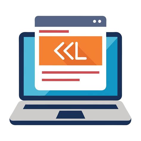 Laptop Icon With Html And Css Code Visible And Web Development Concept