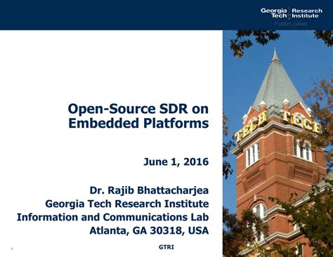 PDF Open Source SDR On Embedded Platforms
