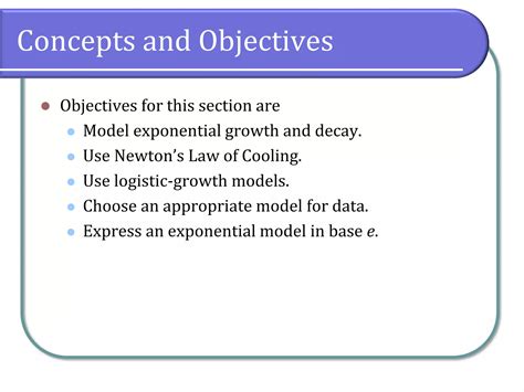 Exponential And Logarithmic Models PPT