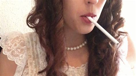 Goddess D Smoking Vs 120 Dressed As Beautiful Victorian Woman In White