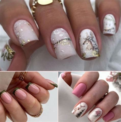 Коледни маникюри за къси нокти СНИМКИ За Жената