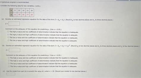 Solved A Statistical Program Is Recommenced Consider The