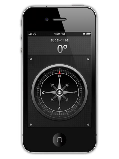 Compass App Gui Concept Design For Iphone