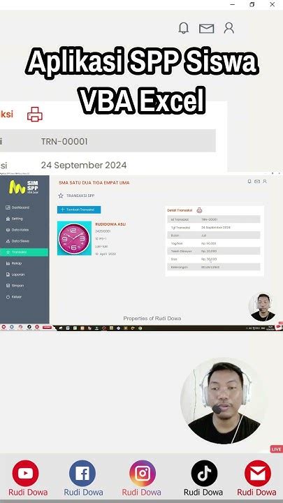 Aplikasi Spp Siswa Vba Excel Part10 Rudidowa Vbaexcel Shorts Reels