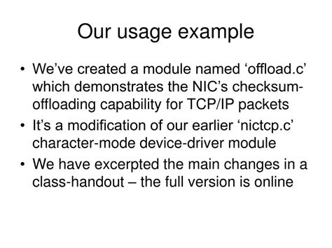 Ppt Checksum ‘offloading Powerpoint Presentation Free Download Id