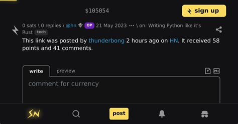 reply on writing python like it s rust stacker news ~tech