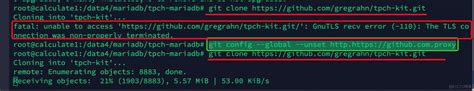 Git 报错gnutls Recv Error 110 The Tls Connection Was Non Properly
